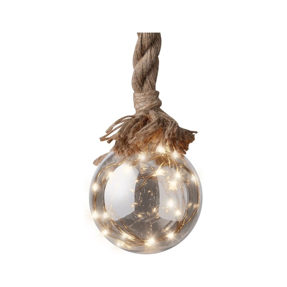 Kaemingk Micro LED Ball With Rope — Decorationsonline.co.uk